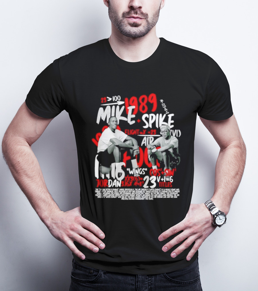 1989 Mike Spike Air Mars 100 Points 23 Wins 1.16 DAN Horsepower Basketball T-Shirt