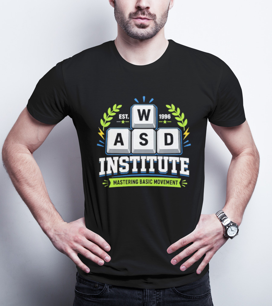 WASD Institute Est 1996 Mastering Basic Movement Keyboard Keys T-Shirt