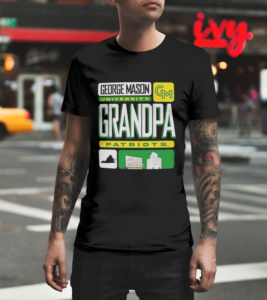 George Mason University Grandpa Patriots GM University T-Shirt
