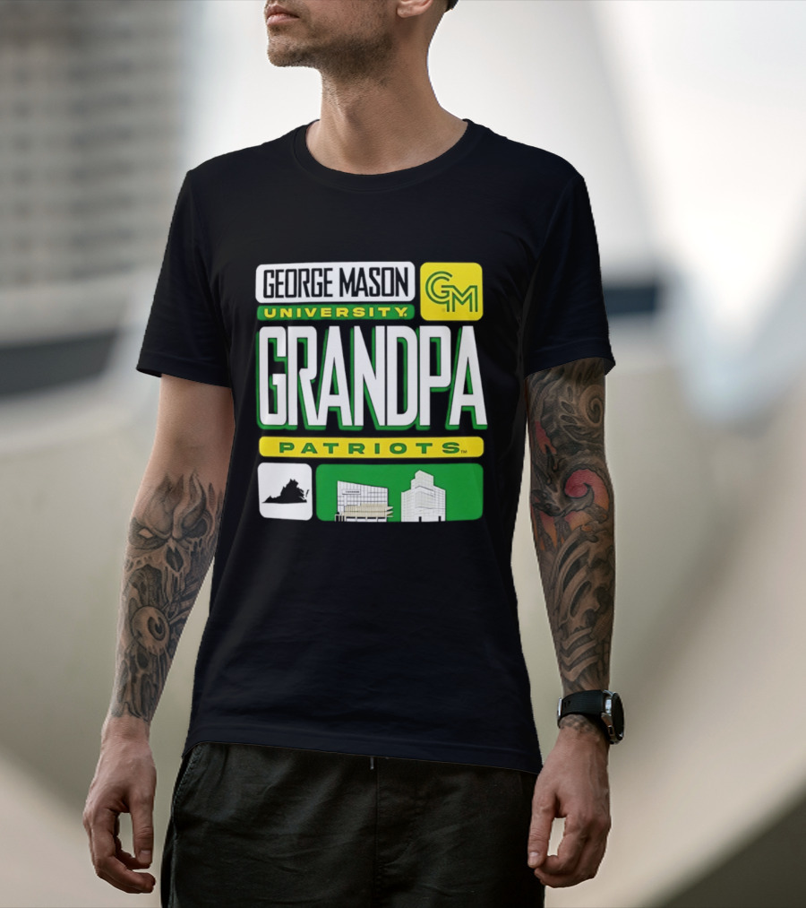 George Mason University Grandpa Patriots GM University T-Shirt