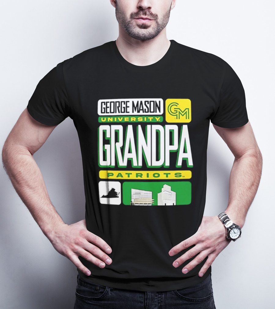 George Mason University Grandpa Patriots GM University T-Shirt