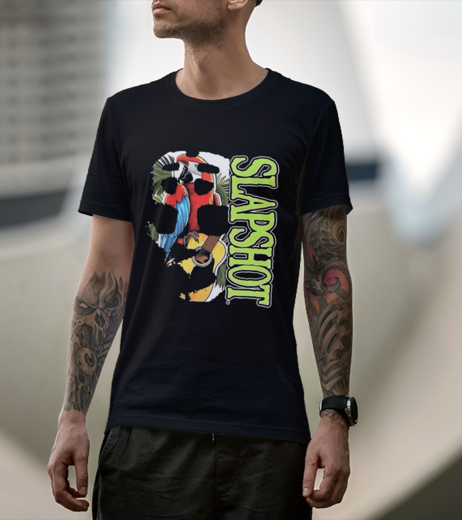 SLAPSHOT Parrot Wasting Away Boston Massachusetts 1985 2026 Two Sided T-Shirt