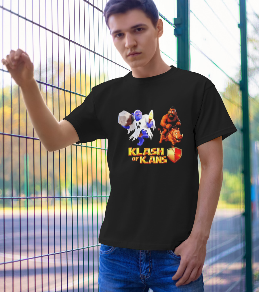 Klash Of Kans Clash Of Clans Mobile Game Barbarian Giant Characters T-Shirt