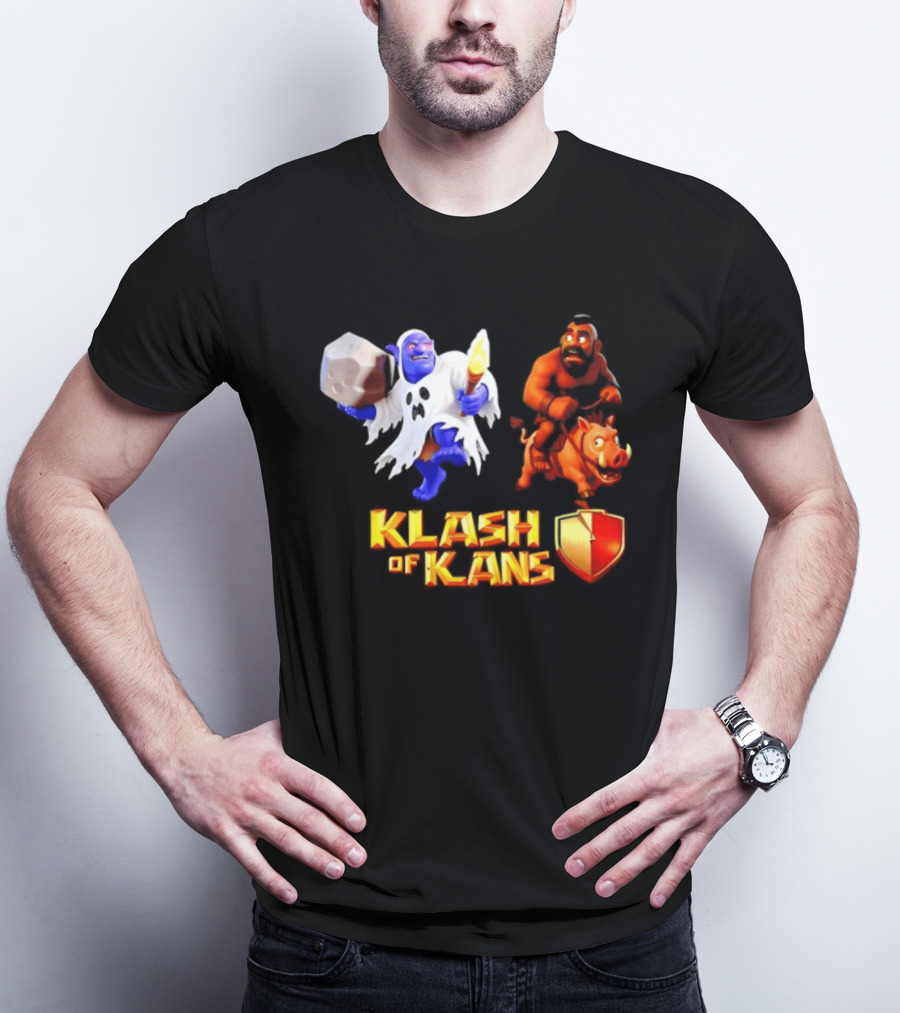 Klash Of Kans Clash Of Clans Mobile Game Barbarian Giant Characters T-Shirt