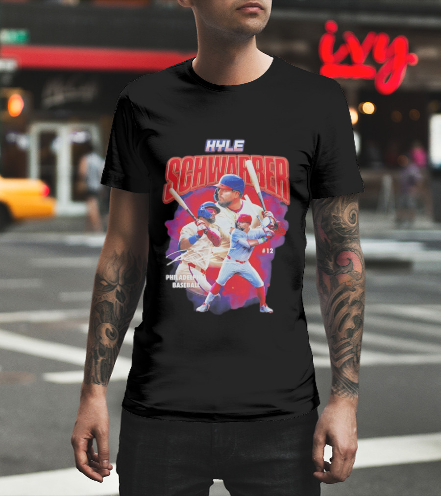 Kyle Schwarber Phillies Baseball #12 Collage 2026 T-Shirt