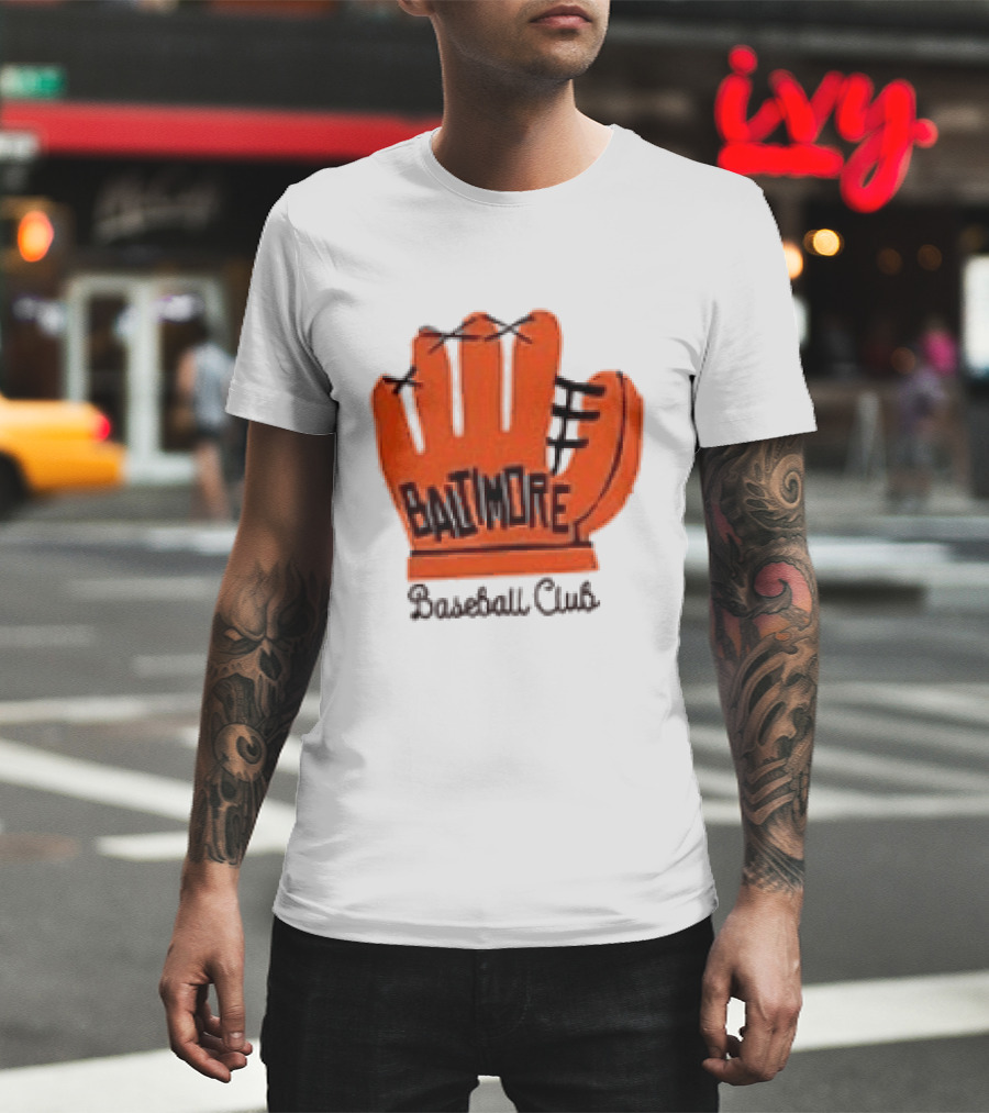 MLB Baltimore Orioles Baseball Club Orange Glove Always Better In Baltimore T-Shirt