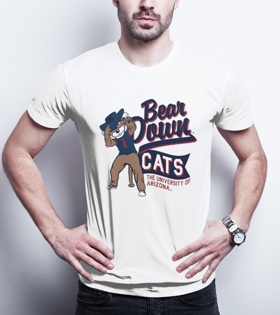 Bear Down Cats University Of Arizona Wildcat Spirit T-Shirt