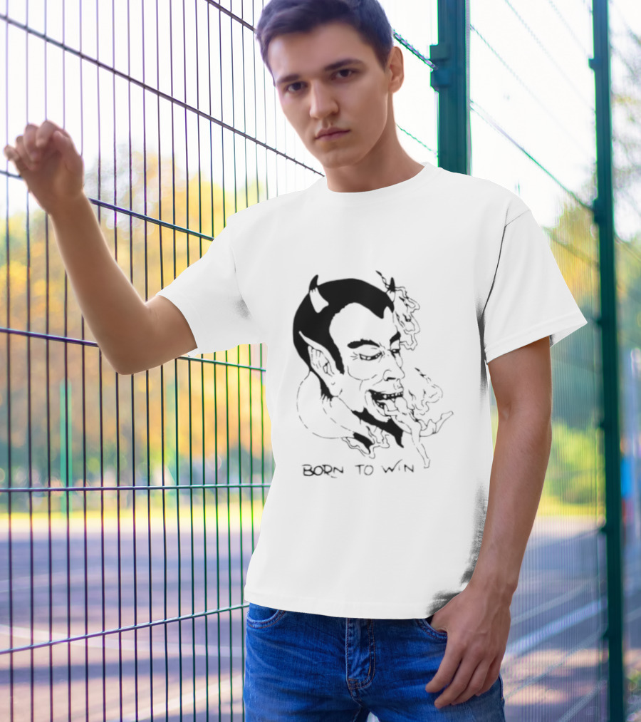Devil Eating Person Born To Win T-Shirt