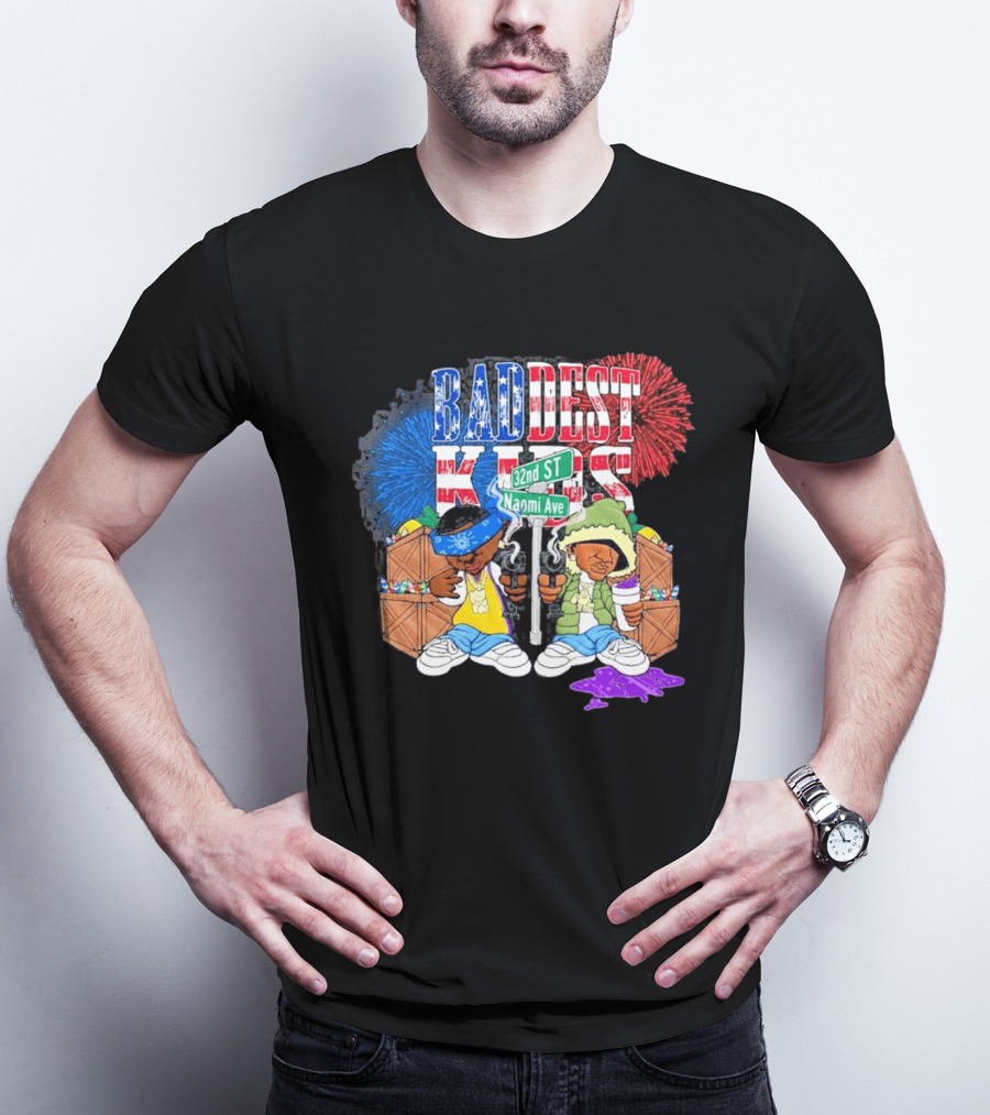 Baddest Kids 32nd St Naomi Ave Streetwear Adam22 Jaden Newman T-Shirt