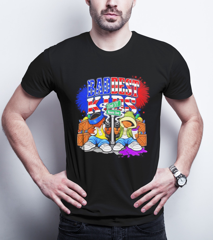 Baddest Kids 32nd St Naomi Ave Streetwear T-Shirt