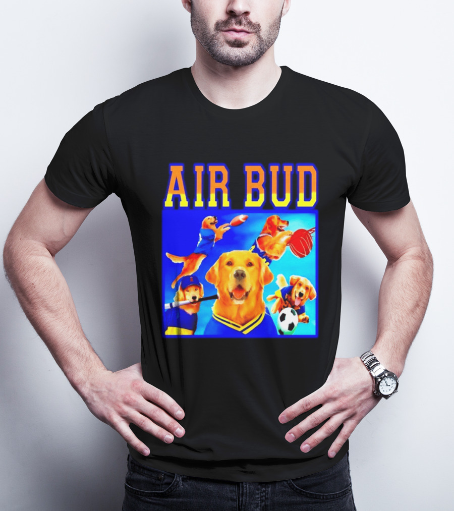Air Bud Golden Retriever Basketball Football Soccer Sports Collage T-Shirt