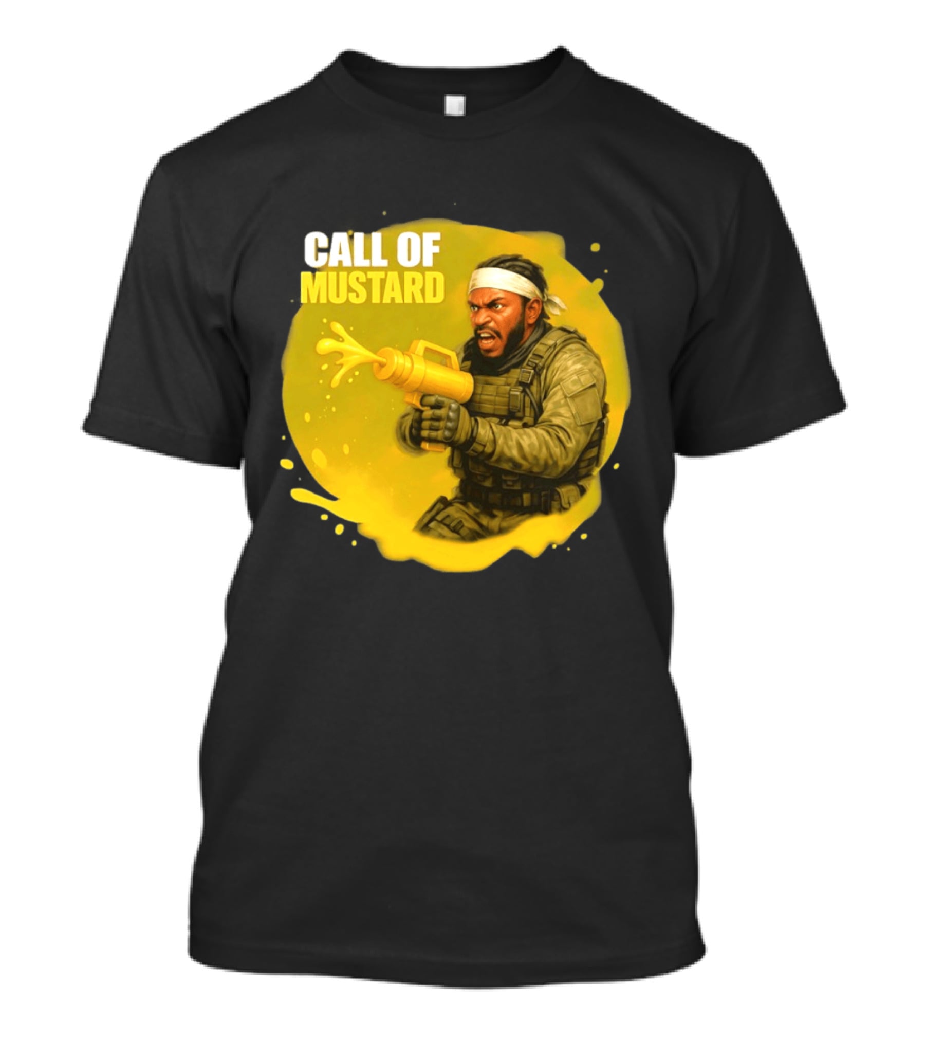 Call Of Mustard Diddy Funny Parody Combat Splash T-Shirt