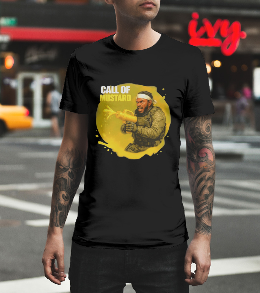 Call Of Mustard Diddy Funny Parody Combat Splash T-Shirt