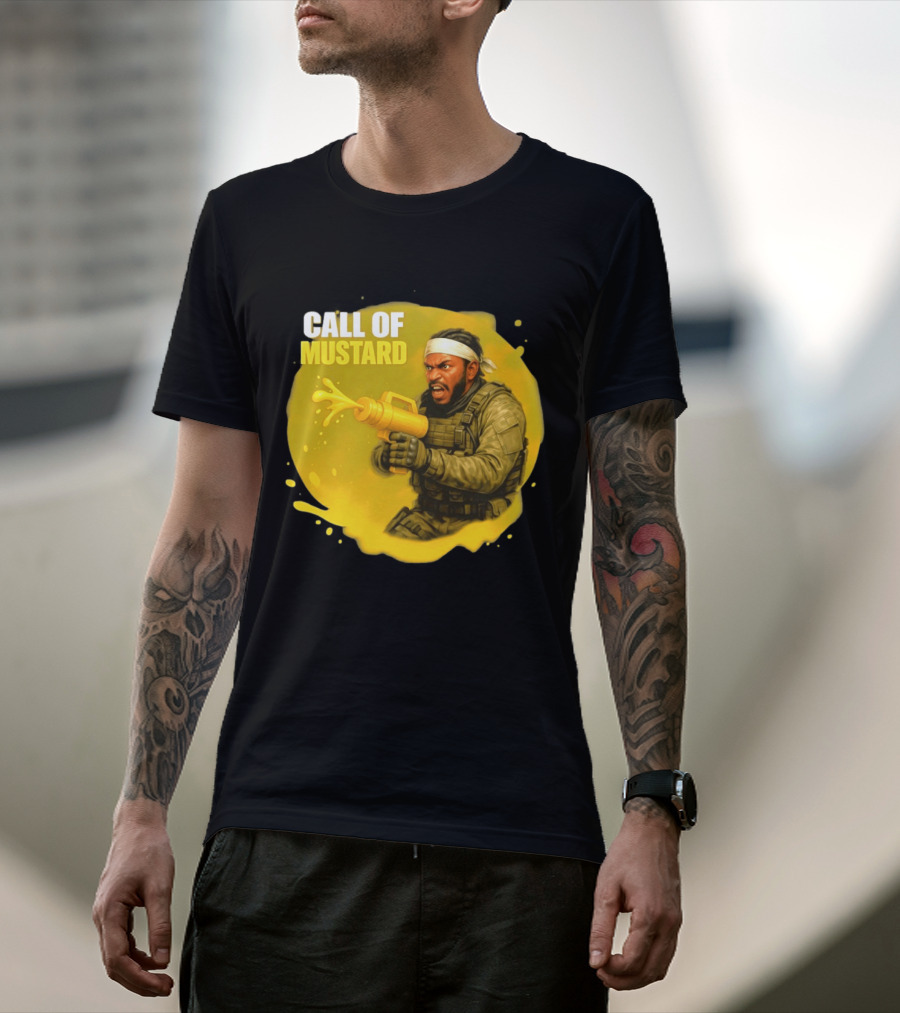 Call Of Mustard Diddy Funny Parody Combat Splash T-Shirt