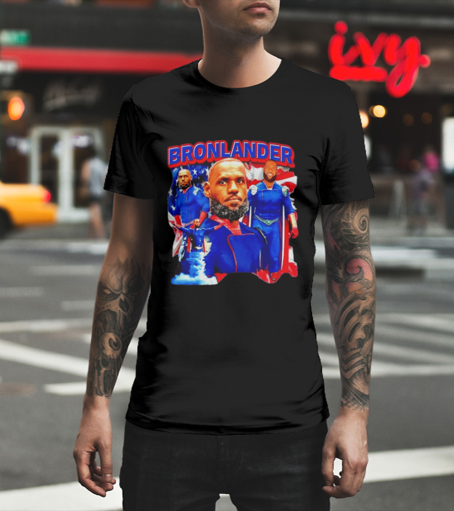 LeBron James Bronlander Basketball Superhero Fusion T-Shirt