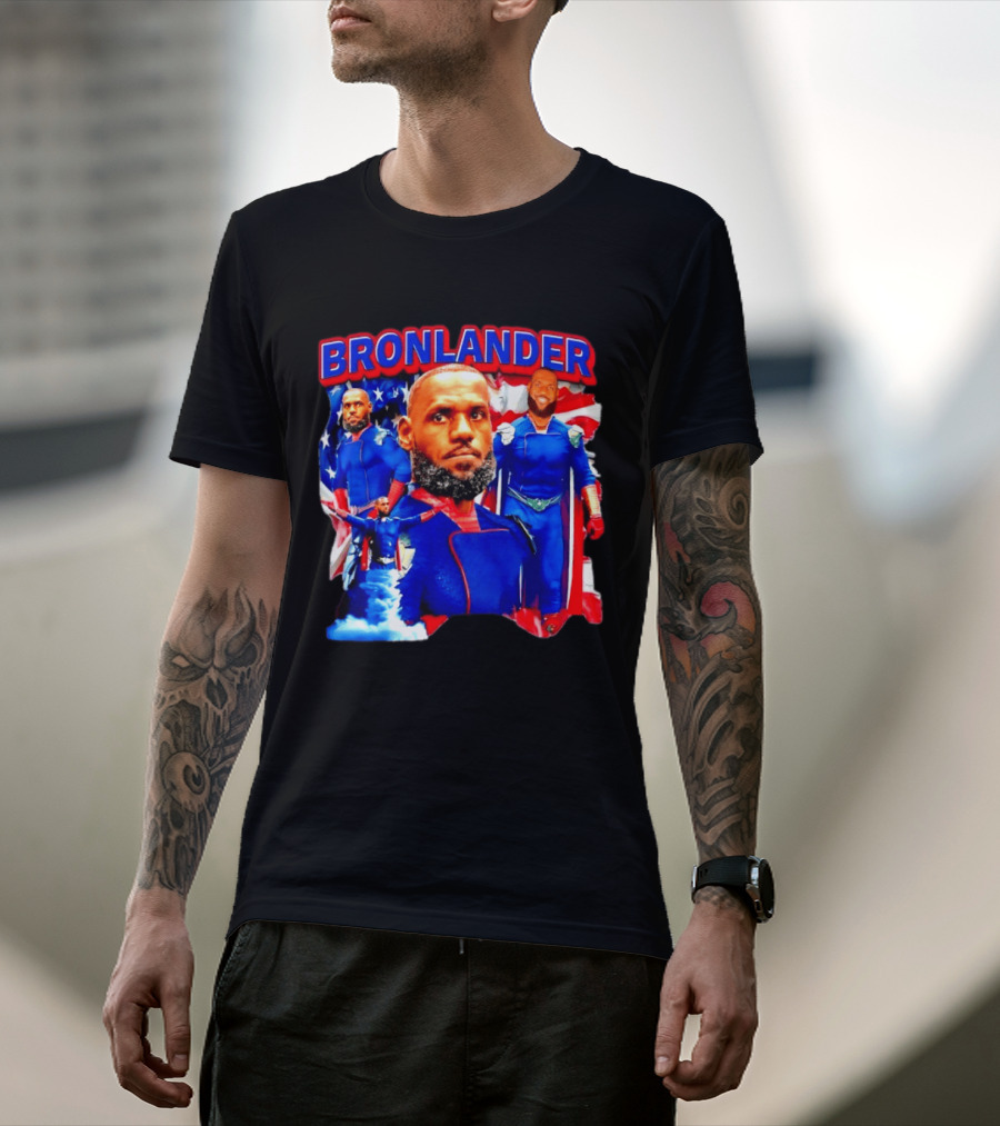 LeBron James Bronlander Basketball Superhero Fusion T-Shirt