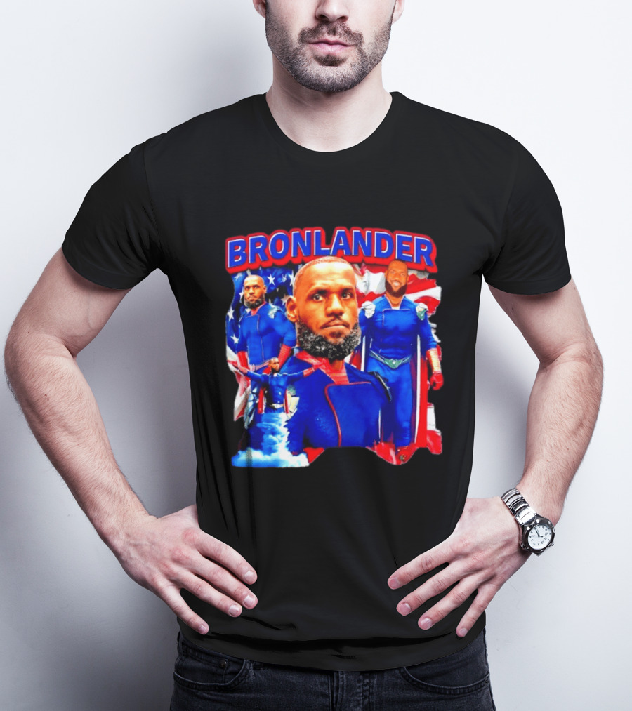 LeBron James Bronlander Basketball Superhero Fusion T-Shirt