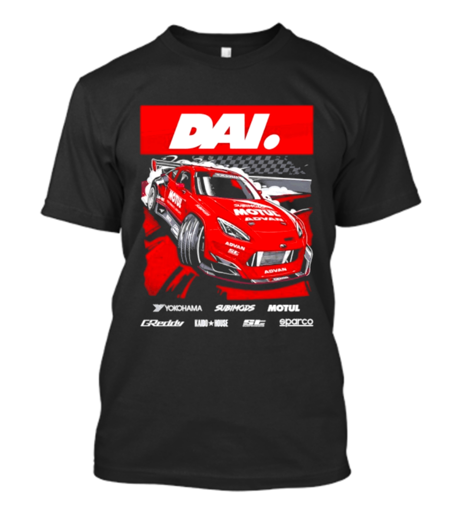 Dai Yoshihara Motul Advan Subimods Greddy Kaido House Sparco Yokohama Racing Car T-Shirt