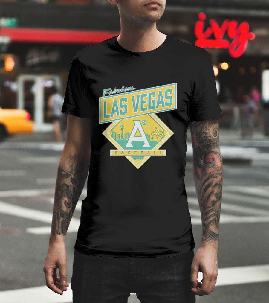Fabulous Las Vegas A's Baseball 2026 Skyline T-Shirt