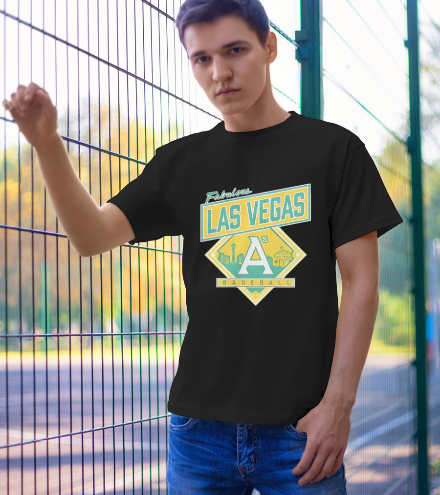 Fabulous Las Vegas A's Baseball 2026 Skyline T-Shirt