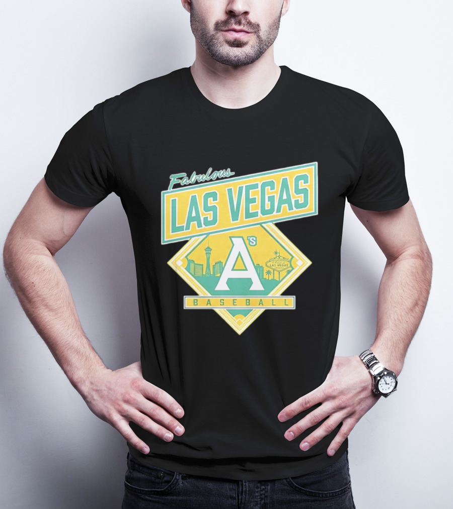Fabulous Las Vegas A's Baseball 2026 Skyline T-Shirt