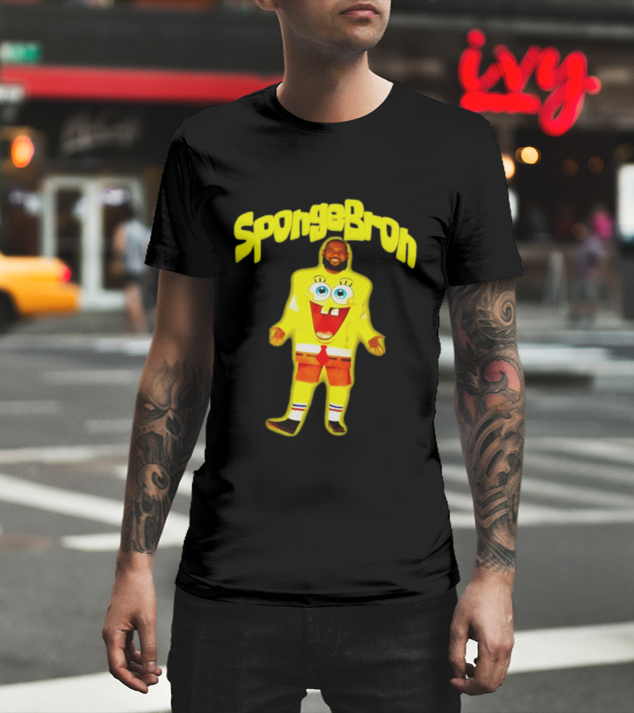 SpongeBron LeBron James Los Angeles Lakers T-Shirt