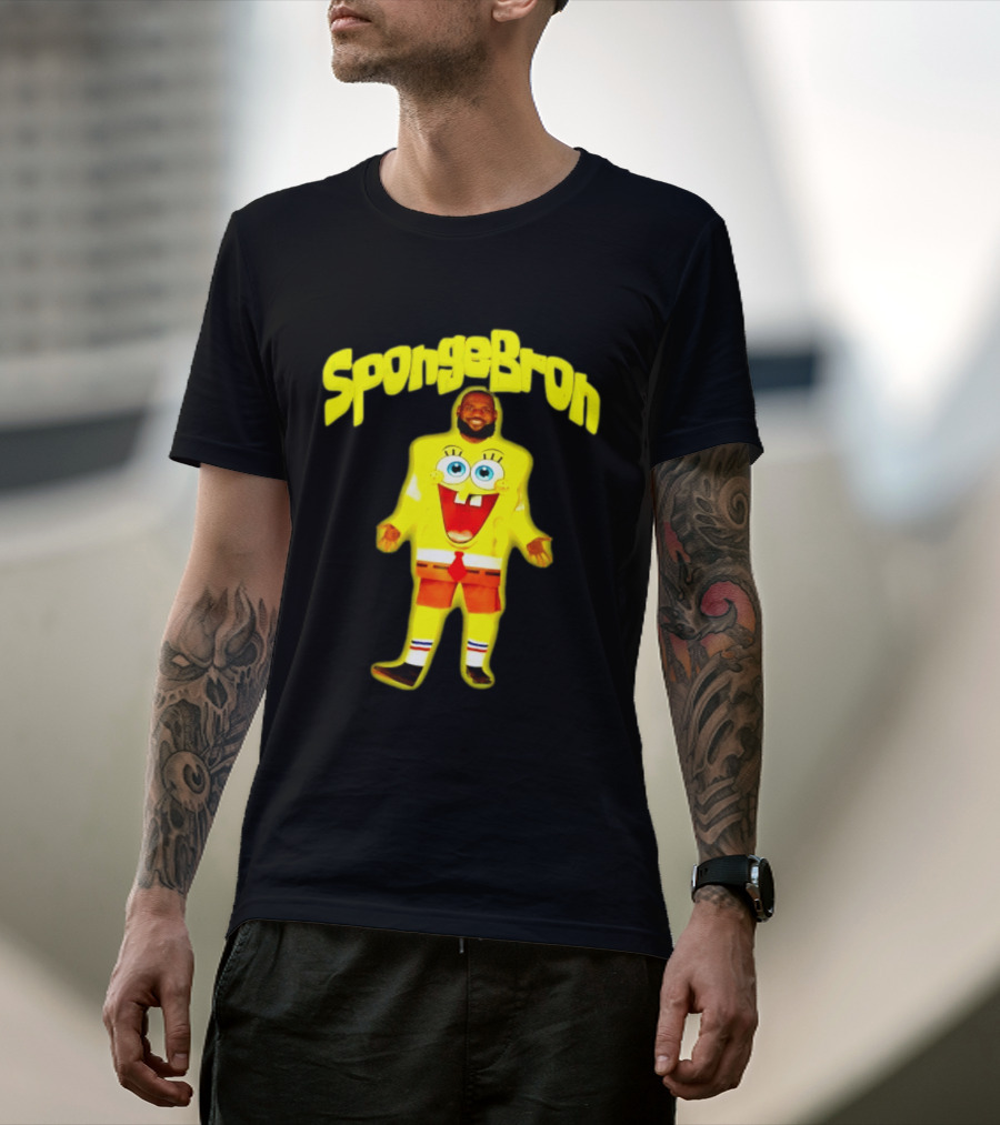 SpongeBron LeBron James Los Angeles Lakers T-Shirt