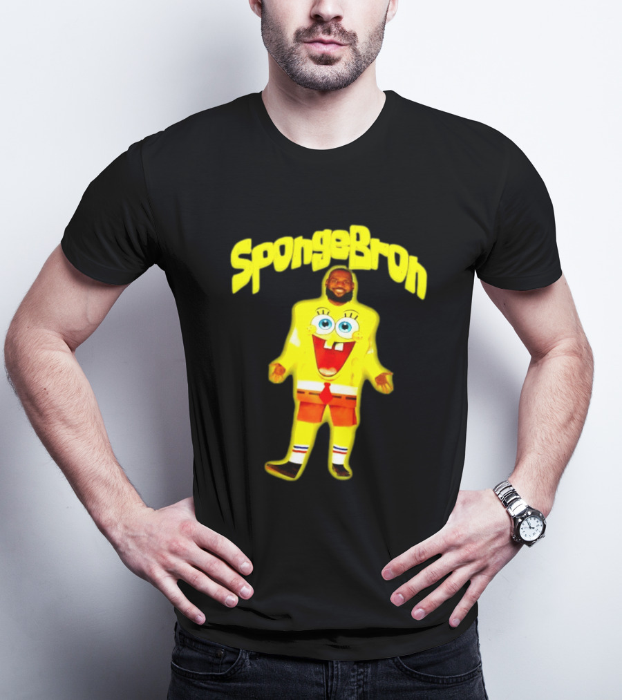 SpongeBron LeBron James Los Angeles Lakers T-Shirt