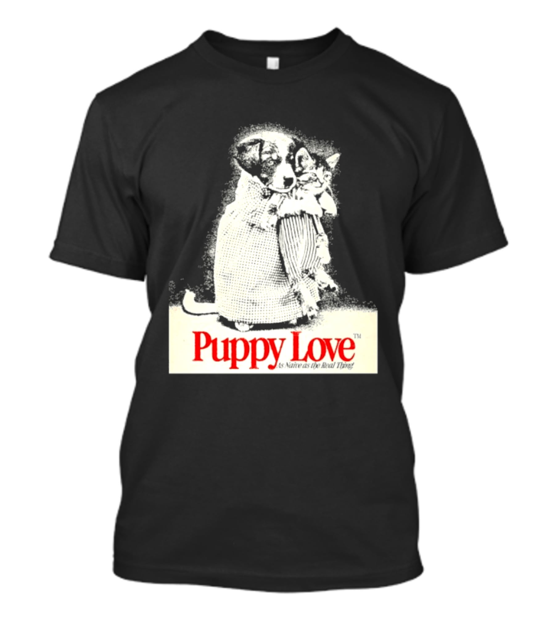 Puppy Love Naive Romance In Print T-Shirt