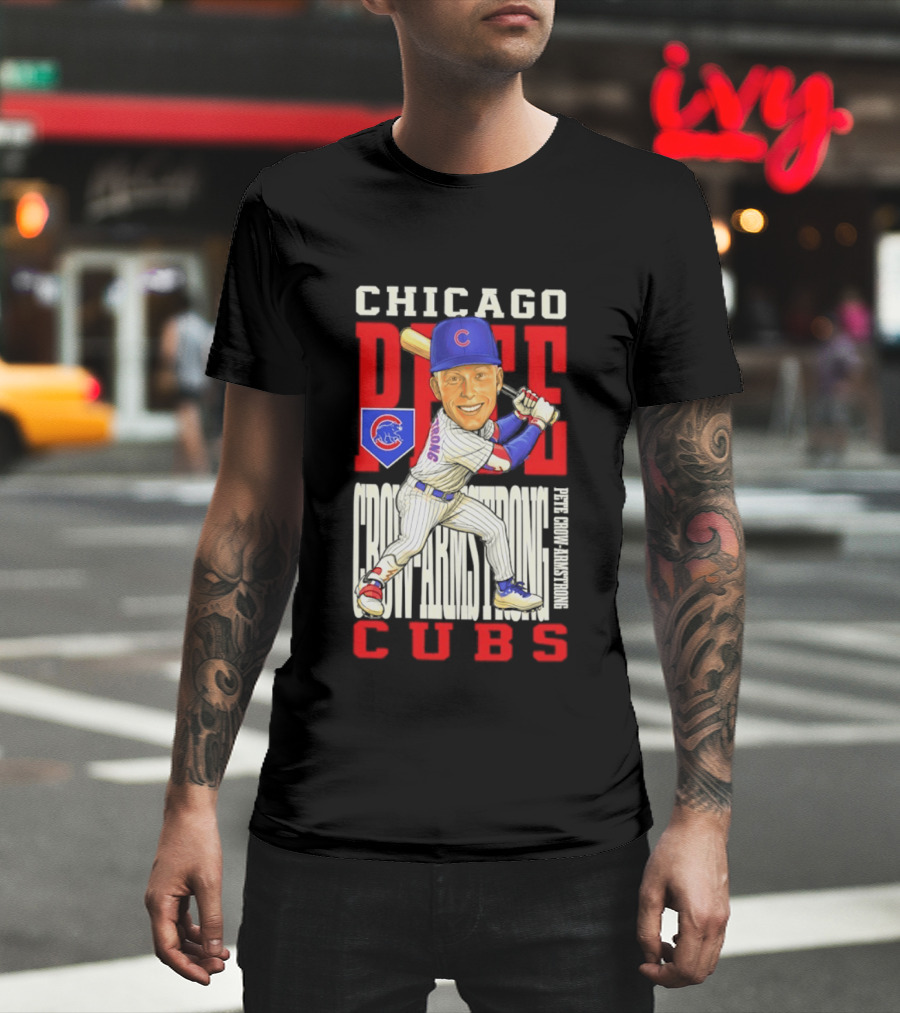 Chicago Pete Cubs Baseball Caricature Clash T-Shirt