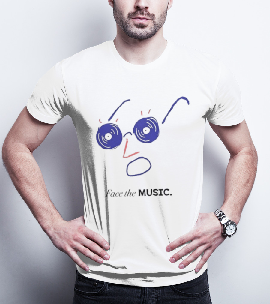 Face The Music Vinyl Record Audiophile Minimalist T-Shirt