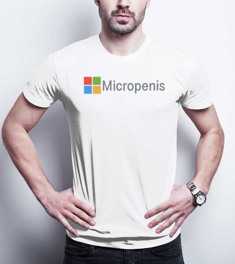 Micropenis Text With Microsoft T-Shirt
