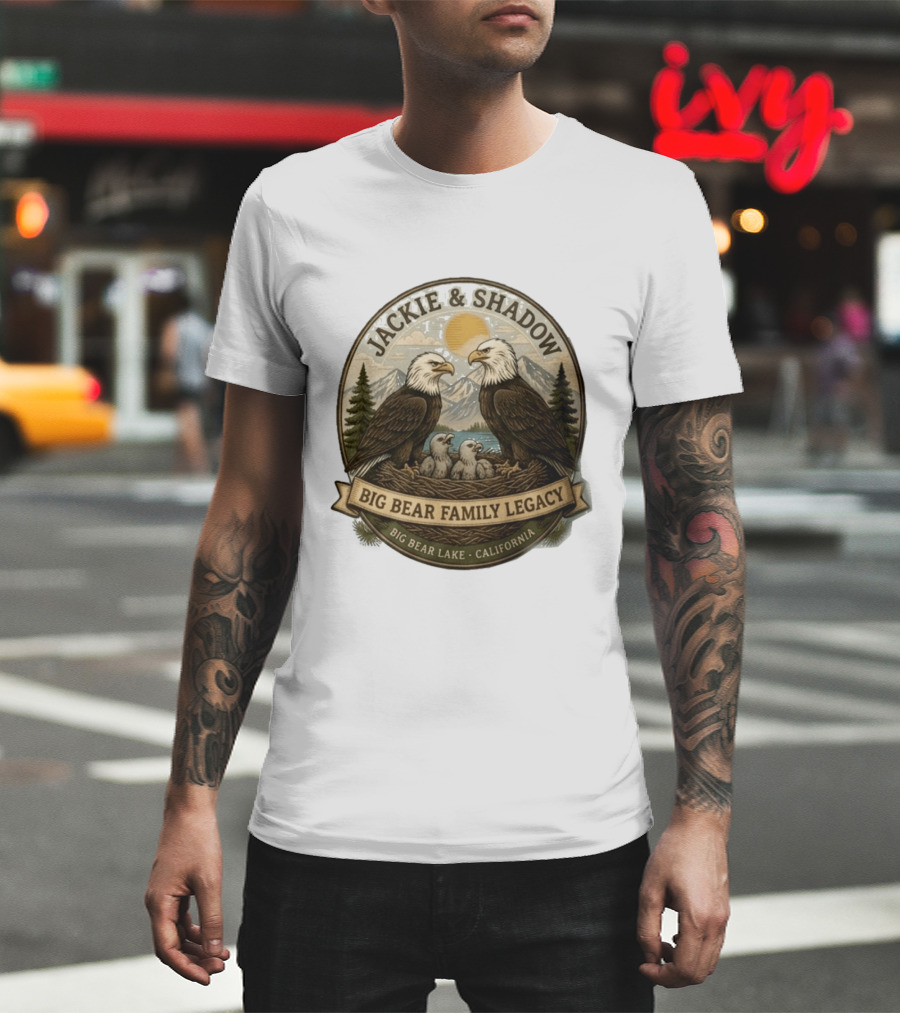 Jackie & Shadow Big Bear Family Legacy Big Bear Lake California Bald Eagles T-Shirt