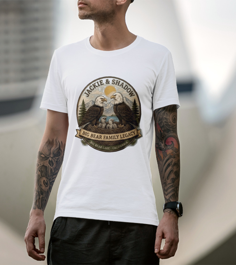 Jackie & Shadow Big Bear Family Legacy Big Bear Lake California Bald Eagles T-Shirt