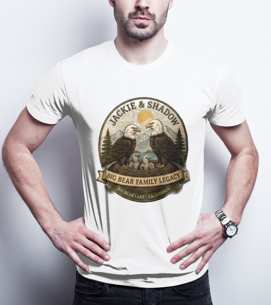 Jackie & Shadow Big Bear Family Legacy Big Bear Lake California Bald Eagles T-Shirt