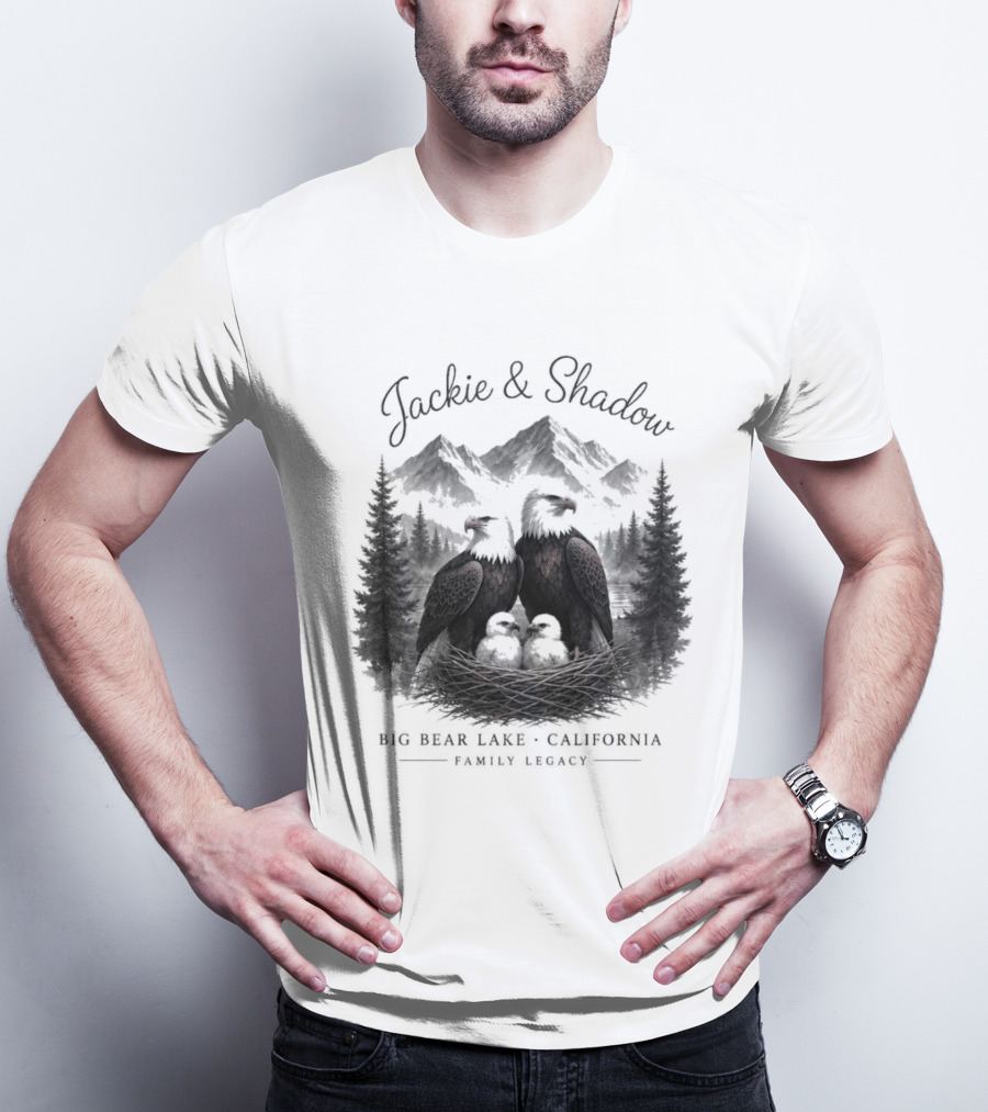 Jackie And Shadow Bald Eagles Big Bear Lake California Family Legacy T-Shirt