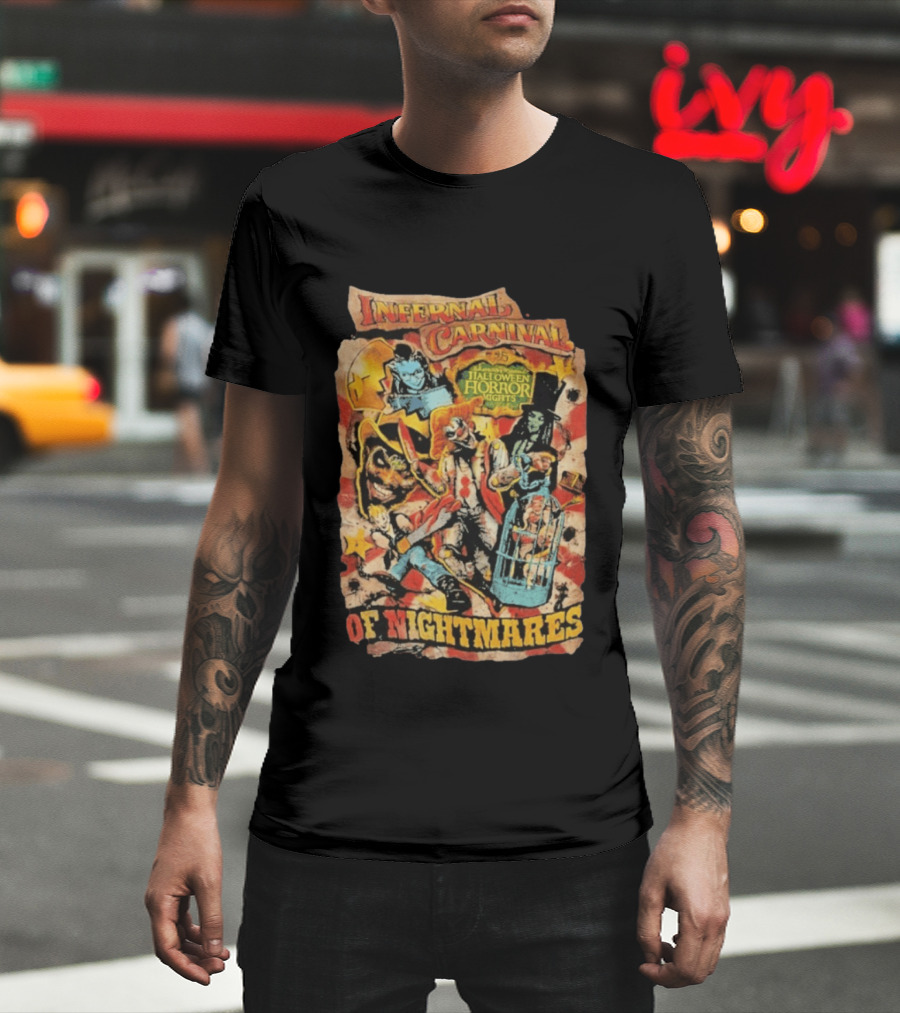 Infernal Carnival Halloween Horror Nights Of Nightmares 2026 T-Shirt