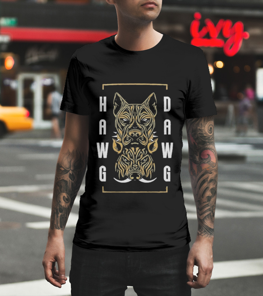 Hawg Dawg Pitbull Boar Two Faced Canine T-Shirt