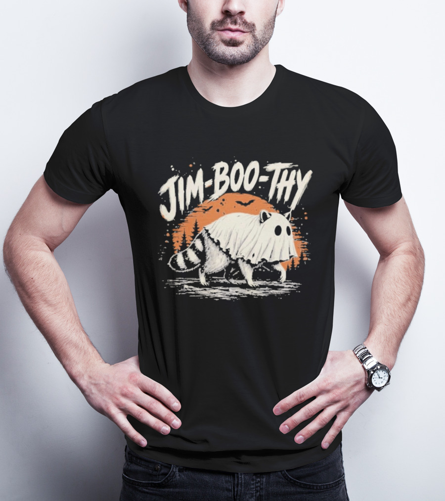 Jim Boo Thy Halloween Raccoon Ghost Costume T-Shirt