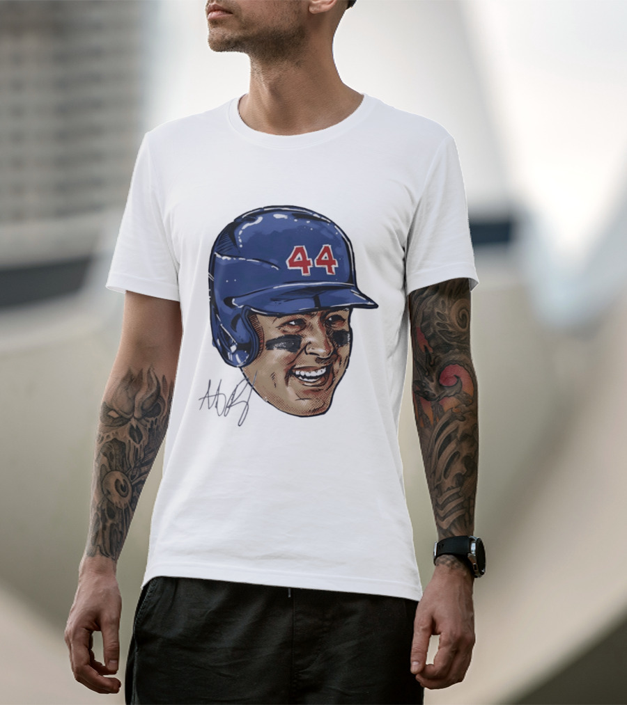 Anthony Rizzo 44 Chicago Cubs Iconic Smile Swag Head T-Shirt