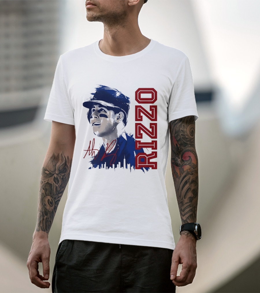 Anthony Rizzo Cubs Splatter Illustration Rizzo T-Shirt