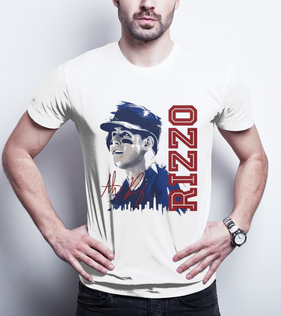 Anthony Rizzo Cubs Splatter Illustration Rizzo T-Shirt