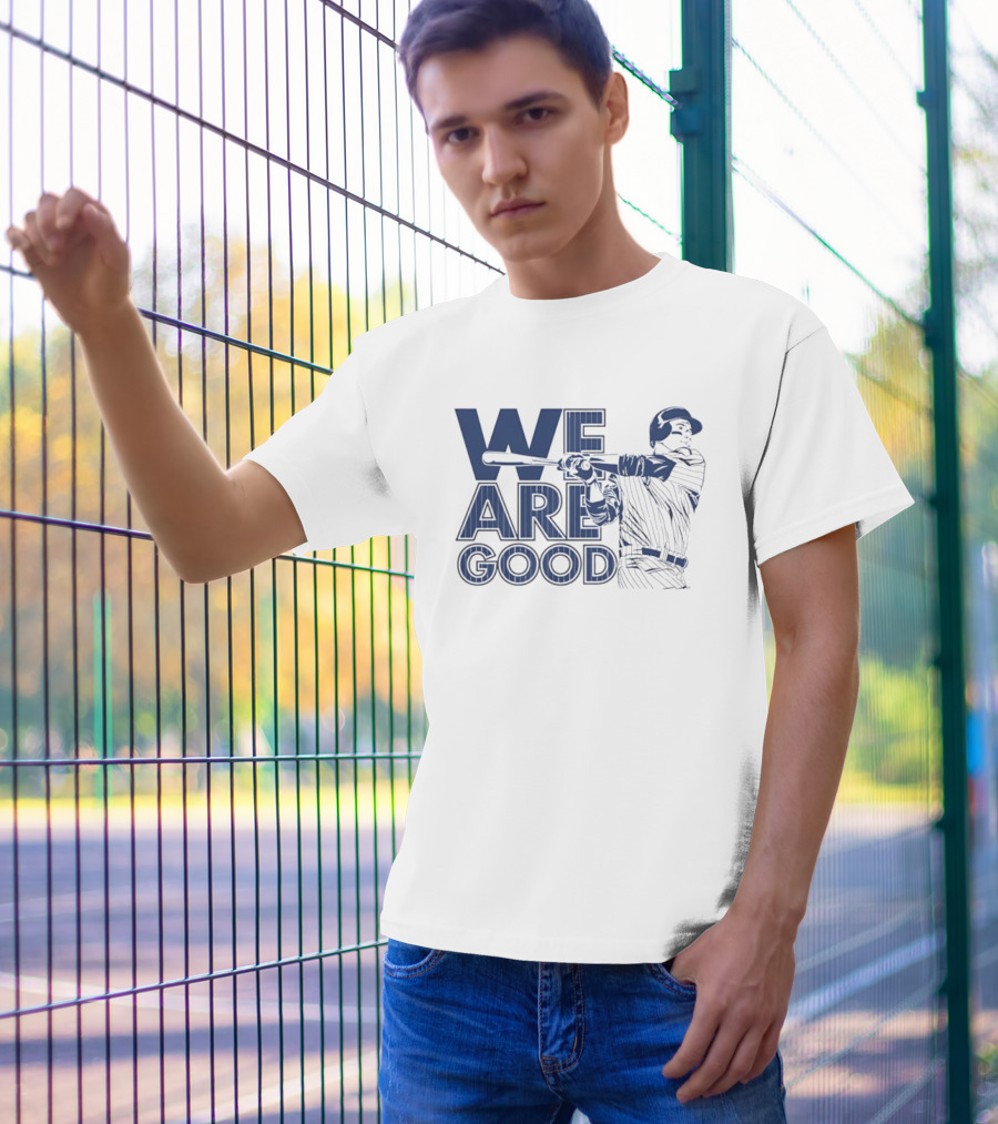 We Are Good Anthony Rizzo Chicago Cubs Slugger Swing T-Shirt