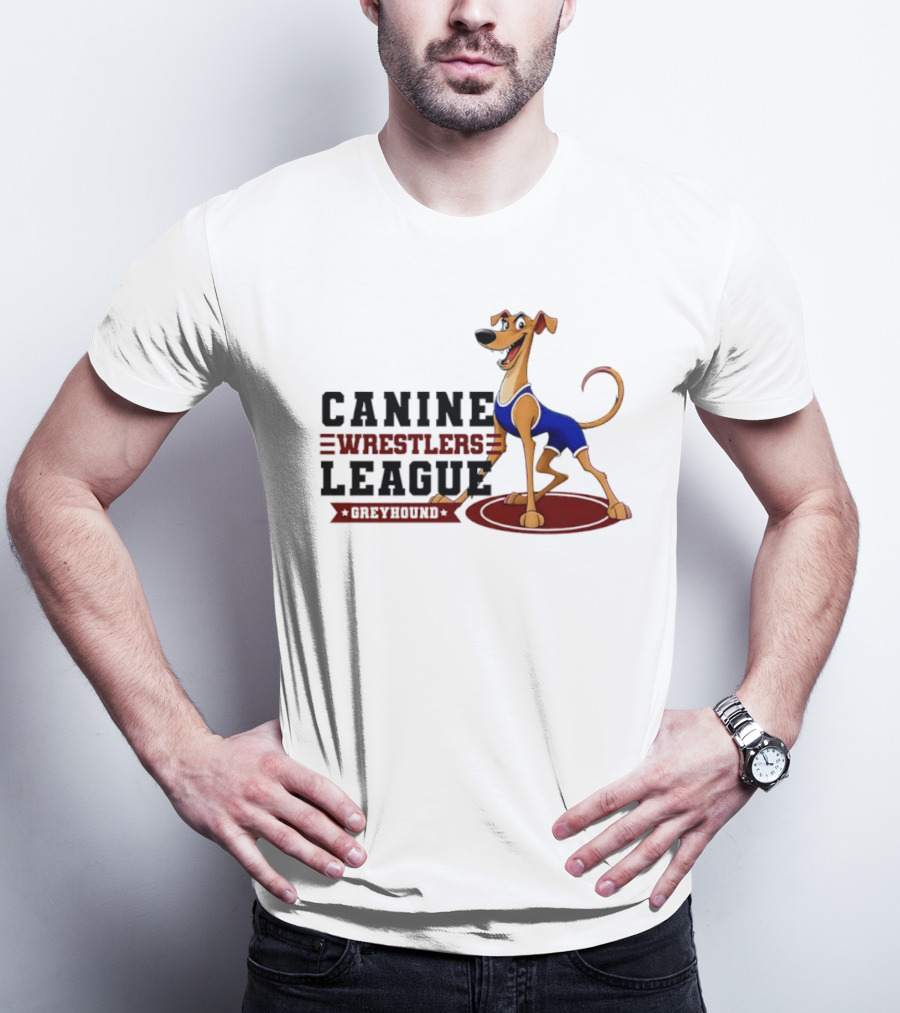 Canine Wrestlers League Greyhound T-Shirt