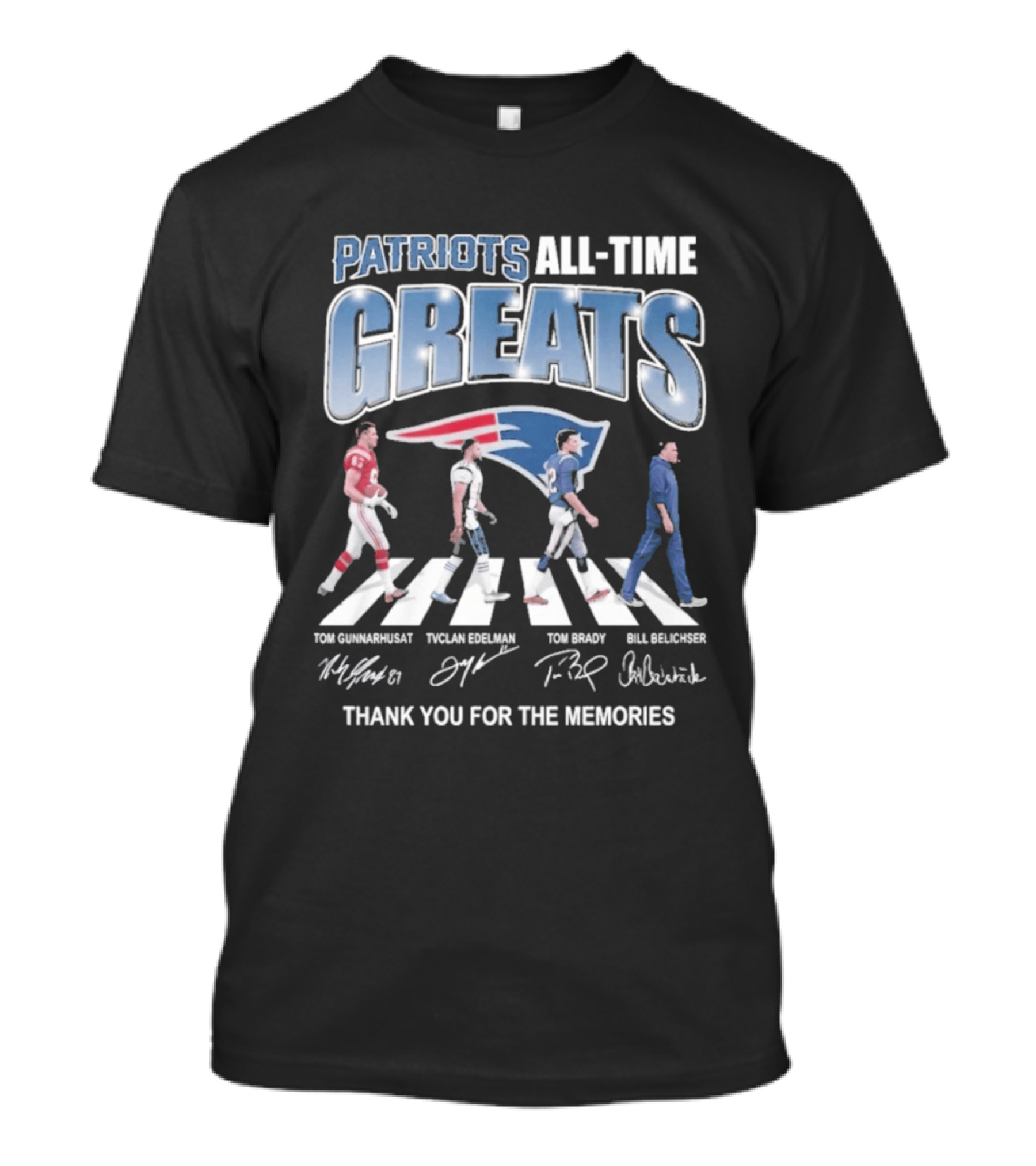 Patriots All Time Greats Thank You For The Memories T-Shirt