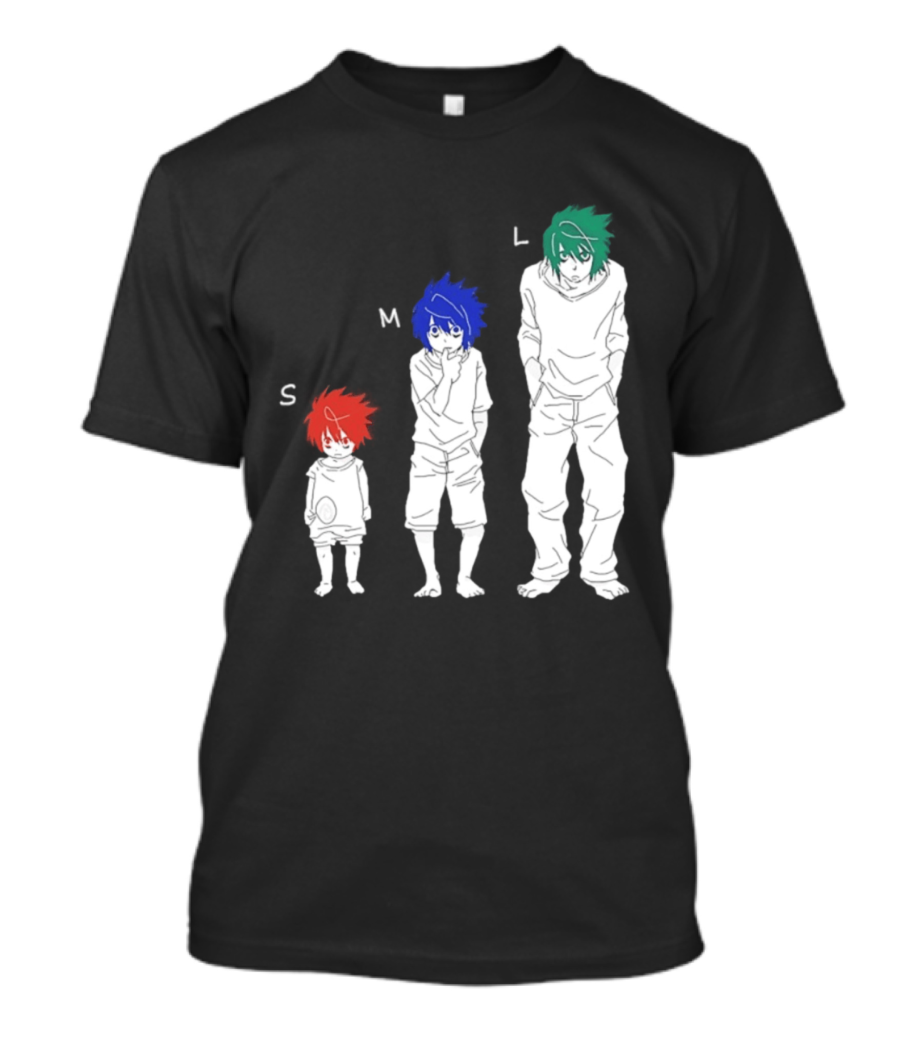 S M L Beyond Birthday Mello L Lawliet Colorful T-Shirt