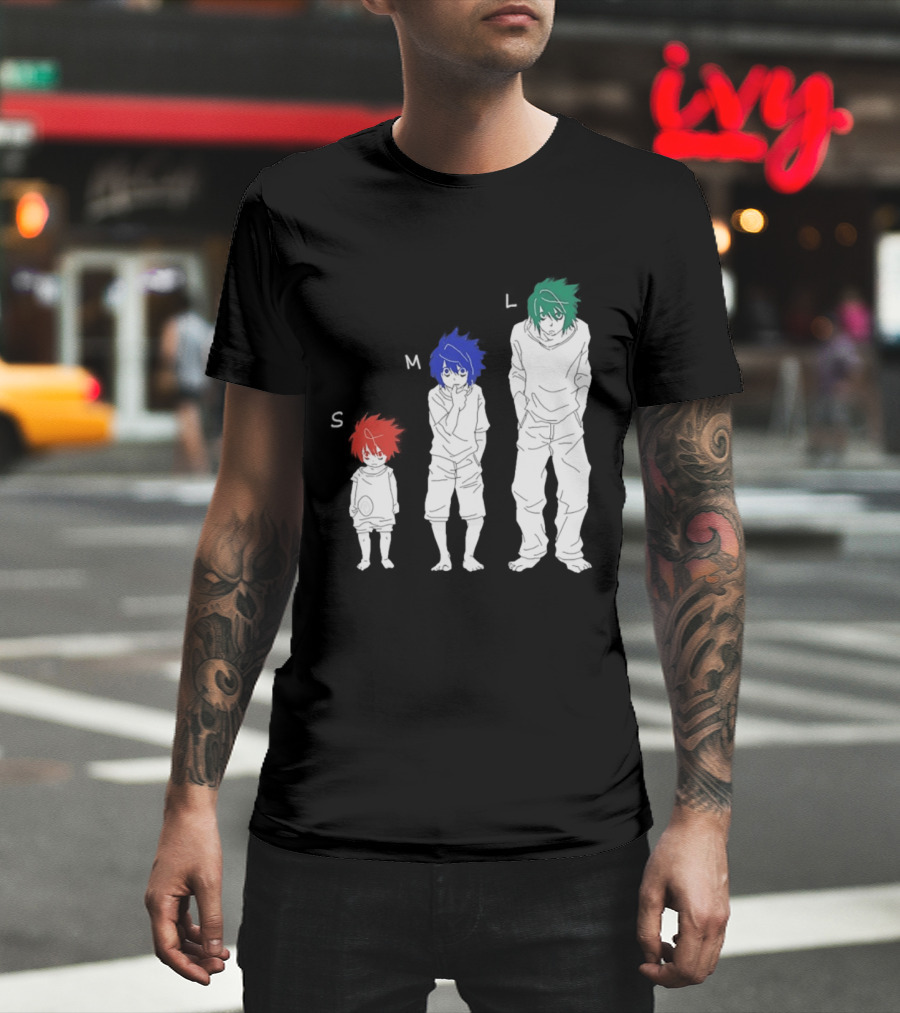 S M L Beyond Birthday Mello L Lawliet Colorful T-Shirt