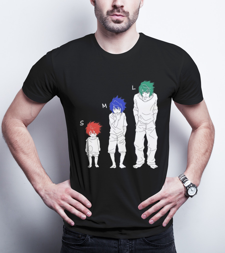 S M L Beyond Birthday Mello L Lawliet Colorful T-Shirt