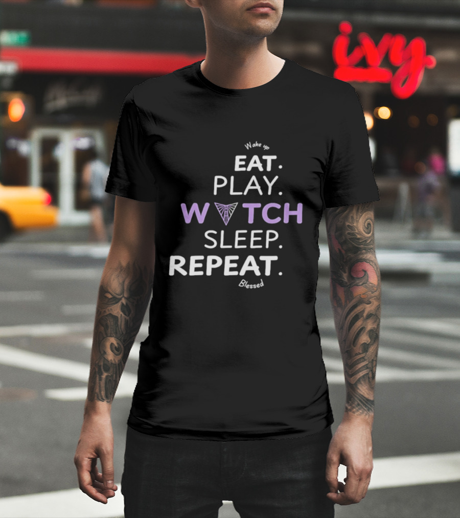 Wake Up Eat Play Sleep Repeat Blessed Golden State Valkyries T-Shirt