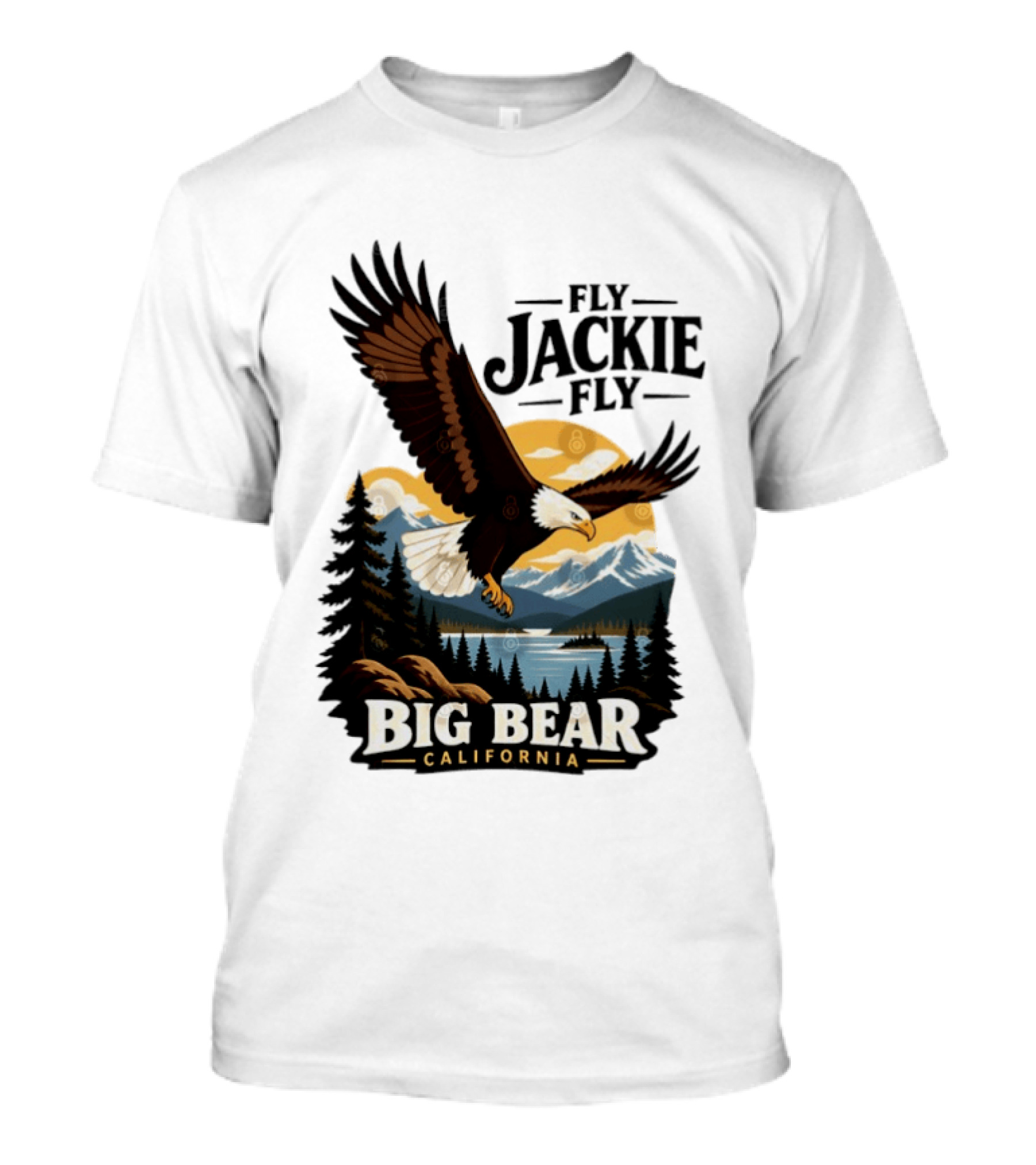 Fly Jackie Fly Bald Eagle Big Bear California Mountain Wilderness T-Shirt